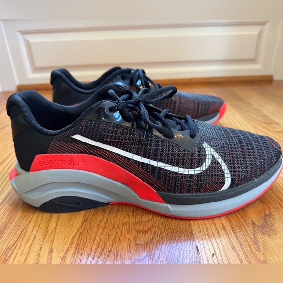 Nike | Shoes | Nike Superrep Black And Red Athletic Shoes | Poshmark